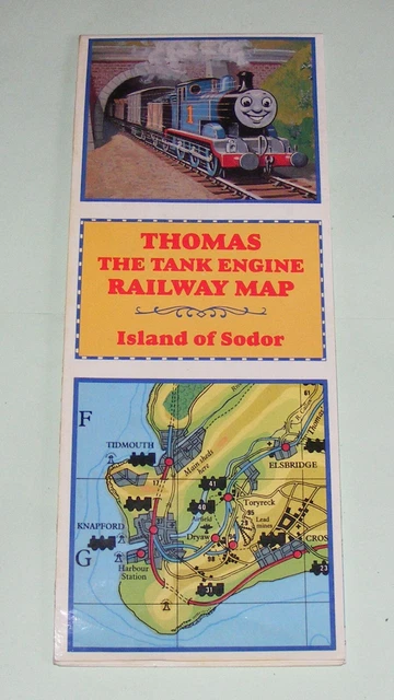 THOMAS THE TANK ENGINE RAILWAY MAP The Island of Sodor, Rev W. Awdry ...