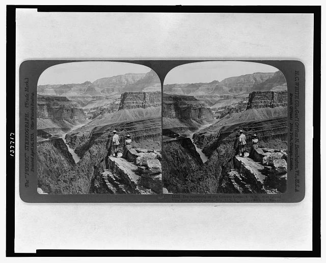 THE BEGINNING OF the Granite Gorge, ENE, from Grand View Trail, Gra ...