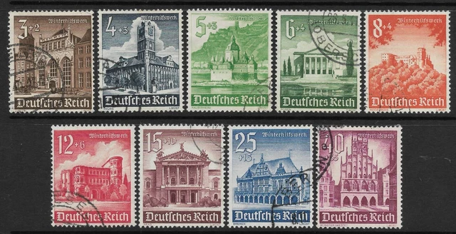 GERMANIA 1940. FONDO Wohlfahrts - Set castelli Sg: 739/47. Finemente ...