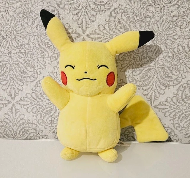 POKEMON PIKACHU BLINKING Happy 9 inch Plush £7.99 - PicClick UK