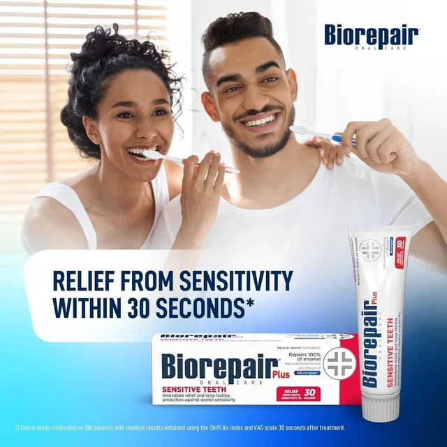 BIOREPAIR PLUS SENSITIVE Teeth- Fluoride Free Hydroxyapatite Toothpaste ...