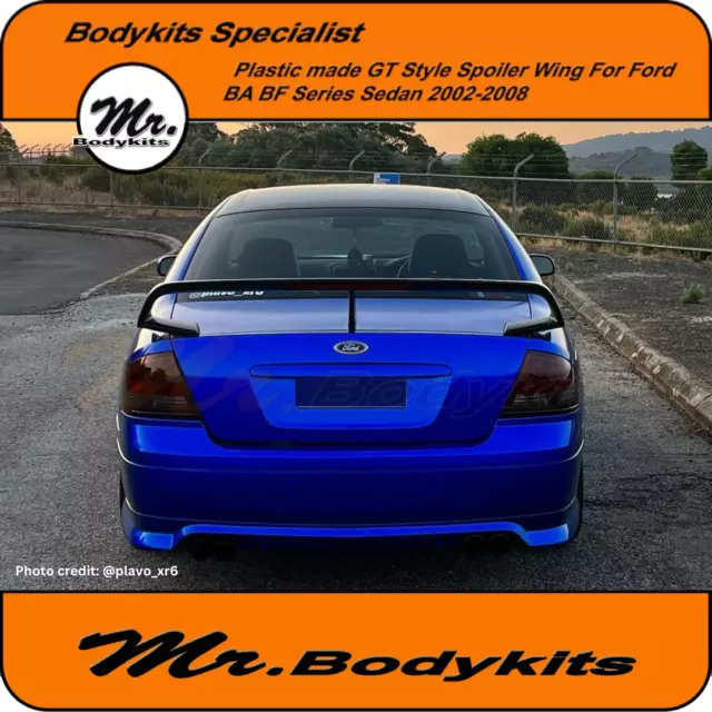 PLASTIC MADE GT Style Rear Boot Spoiler Wing For Ford BA BF Falcon ...