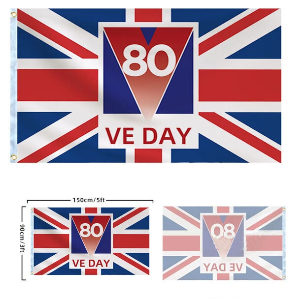 VE DAY 80TH Anniversary Victory In Europe Decorations Memorabilia Flag ...