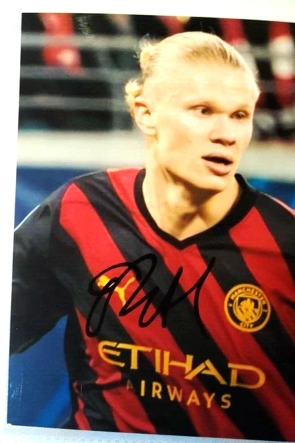 AUTOGRAPH ERLING HAALAND Foto Manchester City Hand Signed Premier Foto ...