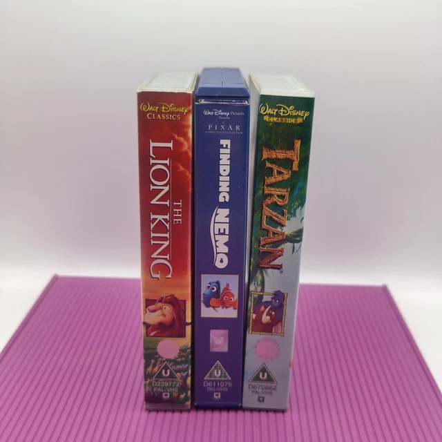 FINDING NEMO VHS Tarzan The Lion King Walt Disney Pixar Bundle Box Set ...