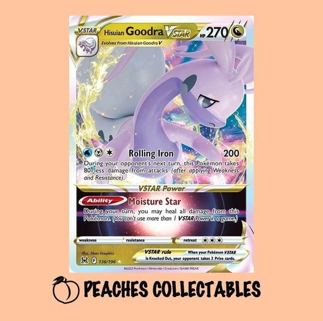 POKEMON - HISUIAN Goodra VSTAR - 136/196 - SWSH Lost Origin - Ultra ...