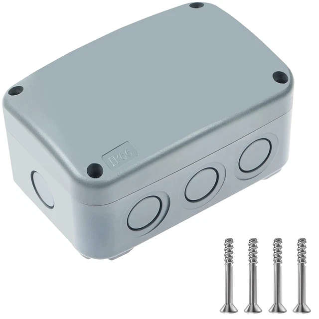 OUTDOOR JUNCTION BOX, IP66 Weatherproof Electrical Project Boxes PVC/AB ...