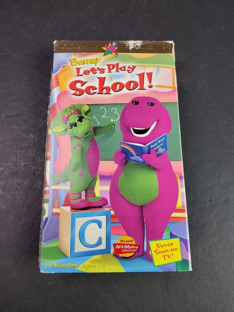 BARNEY LETS Play School! (VHS, 1999) White Tape Vintage $5.76 - PicClick CA