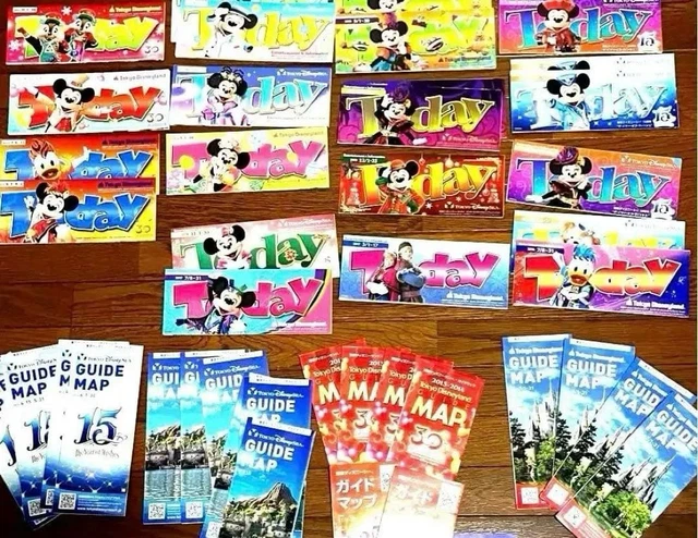 TOKYO DISNEYLAND, TOKYO DisneySea Guide Map & TODAY Many $126.39 ...