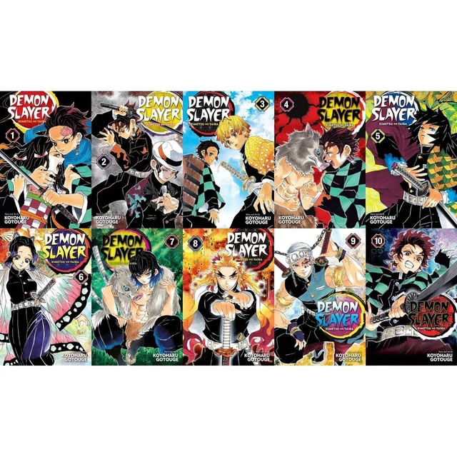 DEMON SLAYER COLLECTION Vol 1-10 Books Set Kimetsu No Yaiba NEW £53.59 ...