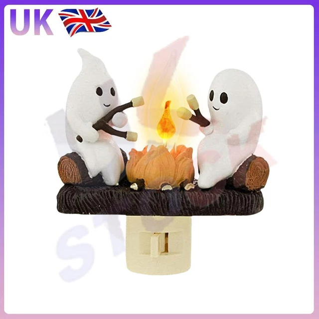 LED GHOSTS ROASTING Marshmallow Light Plug Into Wall Resin Gift for ...