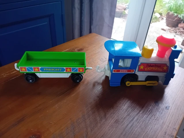 VINTAGE FISHER PRICE Express Train With 1 Carrage Toots ! 1986 £12.99 ...