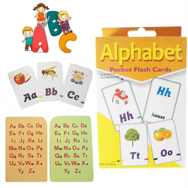 ABC KIDS FLASH Cards ALPHABET Learing Game Words Set Education Reading ...
