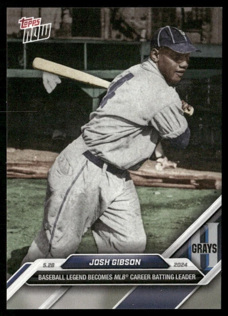 2024 TOPPS NOW Josh Gibson Carrière Batting Leader #241 - Homestead ...