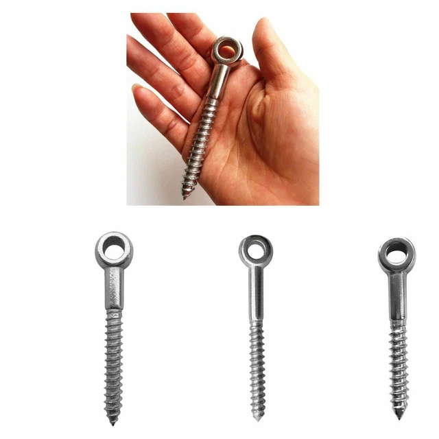 MARINE GRADE 316 Stainless Steel Threaded Screw Lifting Eye Hardware £6 ...