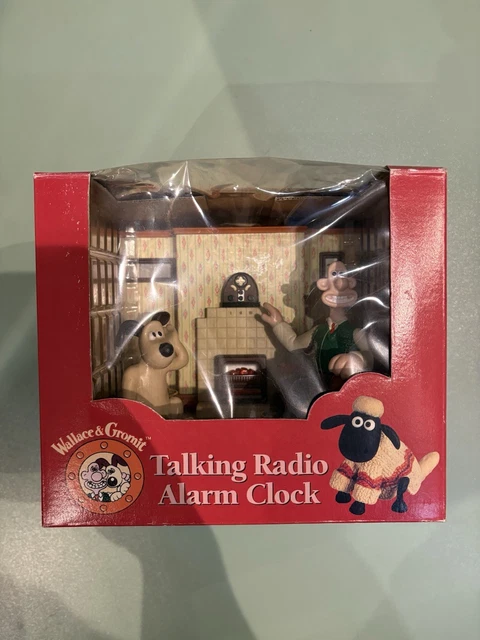 WALLACE AND GROMIT Vintage Talking Radio Alarm. Clock (1996) Wesco .. £ ...