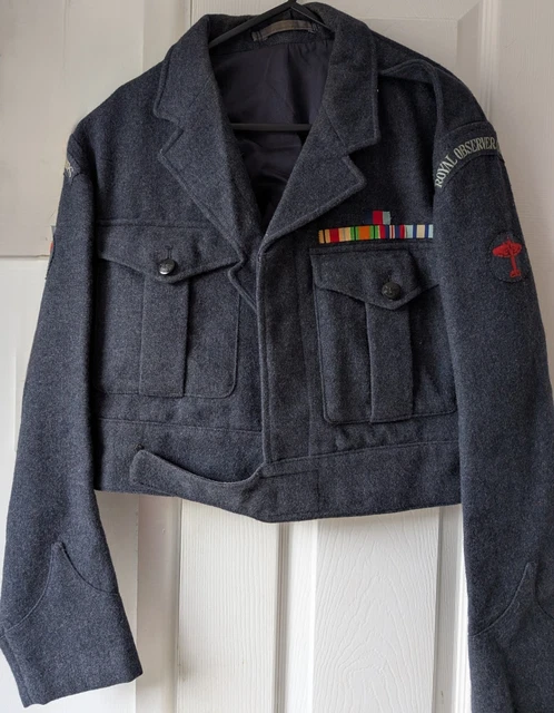 ROYAL OBSERVER CORPS ROC Officer's Battledress Blouse Jacket with WWII ...
