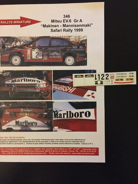 DECALS 1/43 MITSUBISHI Lancer Loix Safari Rallye Kenya 1999 Wrc Rally ...