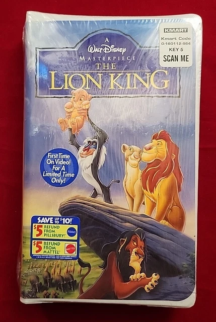 THE LION KING Vhs A Walt Disney Masterpiece Collection Nos Sealed Kmart ...
