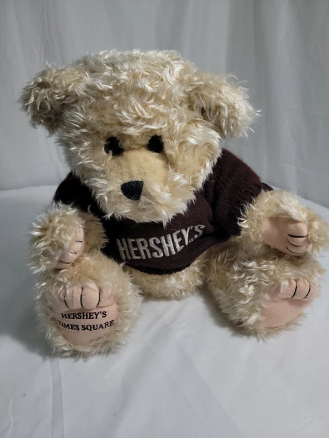 HERSHEY'S TEDDY BEAR Shaggy Beige NYC Times Square Plush 11” Toy 2002 £ ...