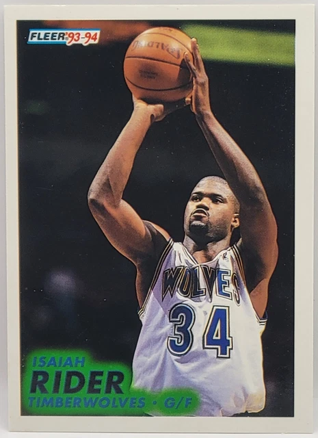 93-94 FLEER ISAIAH Rider Rookie Card (Minnesota Timberwolves) EUR 2,50 ...