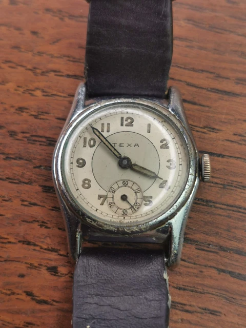 1940S TEXA MENS 15 Jewels Military Style Dress Watch, Keeping Time # ...
