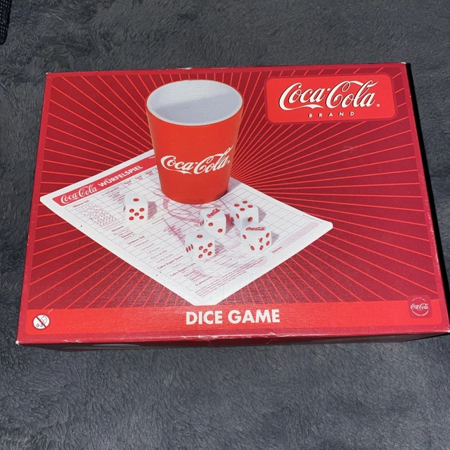 COCA COLA DICE Game Brettspiel Würfelspiel Selten EUR 17,90 - PicClick DE