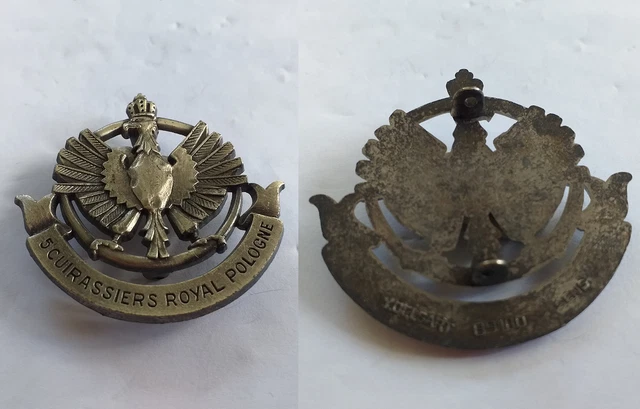INSIGNE DE BÉRET du 5° Cuirassiers, Royal Pologne EUR 12,00 - PicClick FR