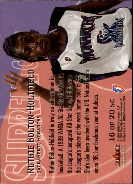 2000 SKYBOX DOMINION WNBA Cour suprême #SC16 Ruthie Bolton-Holifield ...