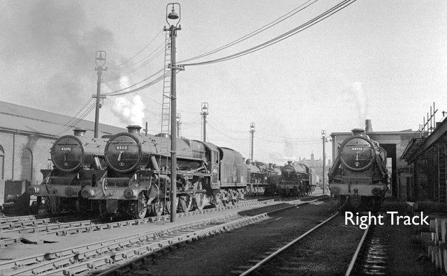 LARGE RAILWAY NEGATIVE JR Carter CREWE N. MPD c.1962 'Black5s' 45392 ...