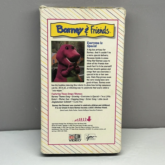 BARNEY & FRIENDS Everyone Is Special VHS 1992 Video Tape Time Life PBS ...
