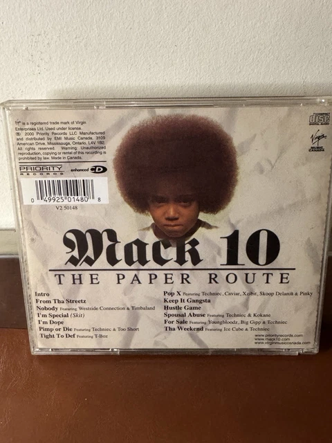THE PAPER ROUTE [PA] by Mack 10 (CD, Sep-2000, Priority Records) $14.99 - PicClick CA