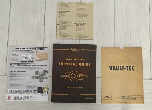FALLOUT 4 VAULT Dweller's Survival Guide Collector's Edition copertina rigida completa EUR 156 ...