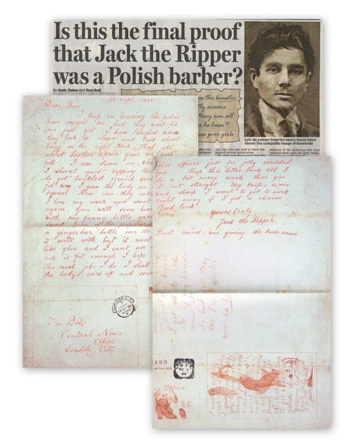 JACK THE RIPPER Letter To Police Next Victim + Newspaper Name Possible ...