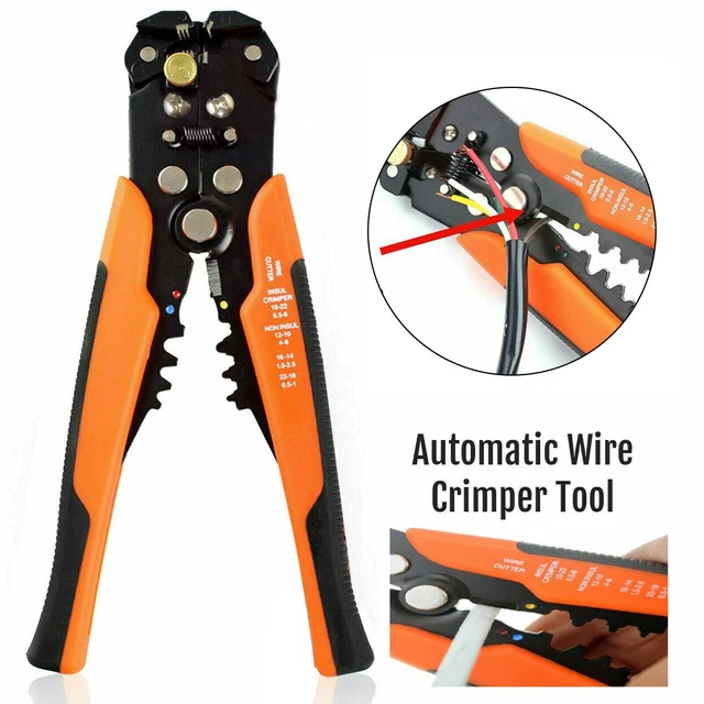 AUTOMATIC CRIMPER CRIMPING Tool Self Adjustable Cable Wire Stripper ...