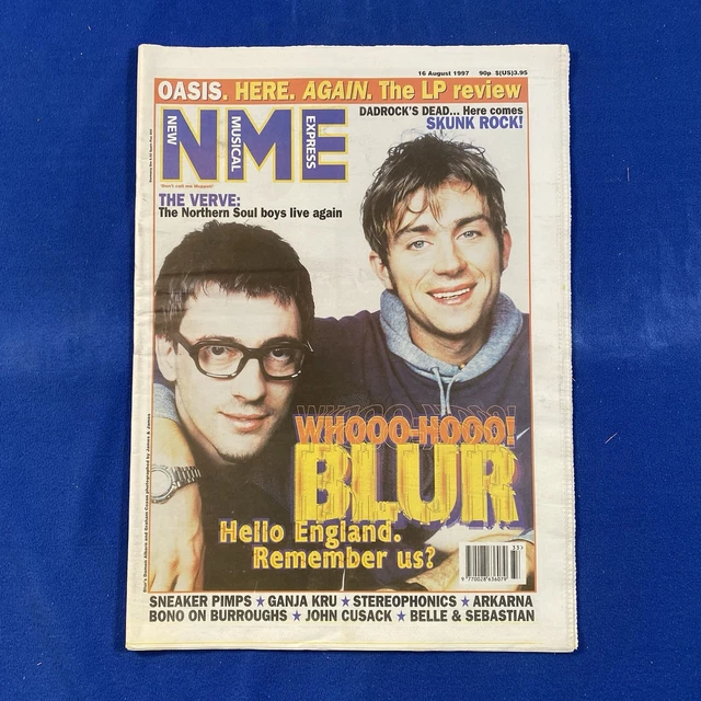 NME 16 AUGUST 1997 WHOOO-HOOO! BLUR Hello England. Remember us? £9.95 ...