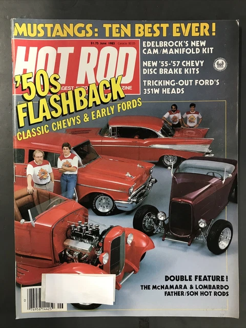 HOT ROD MAGAZINE-JUNE 1983-50s FLASHBACK-McNAMARA & LOMBARDO FATHER/SON ...