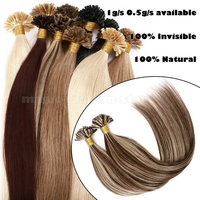 Uk Clearance 100 Nail U Tip Remy Human Hair Extensions Pre Bonded
