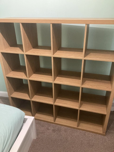 IKEA KALLAX 4X4 Oak Display Shelving Unit - Excellent Condition - 16 ...