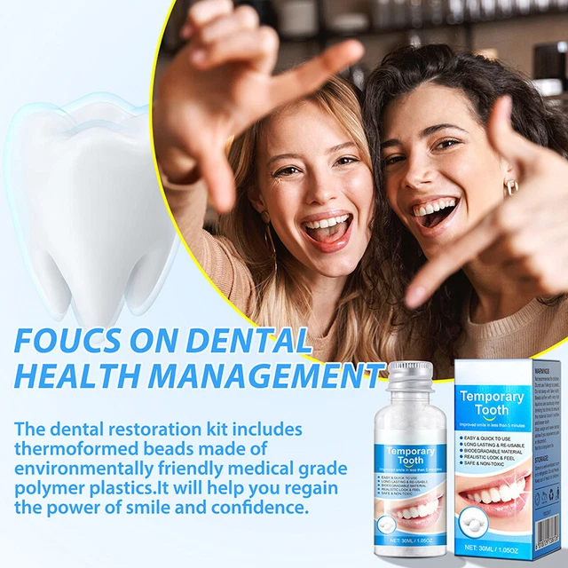 TEMPORARY TOOTH REPAIR Kit Teeth Gaps False Teeth Solid Glue Denture ...