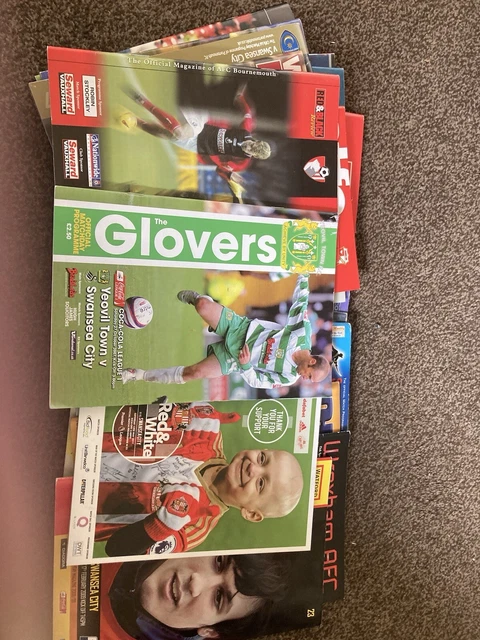 90 X SWANSEA City Away Football Programmes 1970/80/90/2000S Joblot £17. ...
