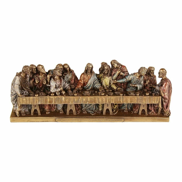 THE LAST SUPPER Resin Christian Table top Idol Statue Figurine 9 ...