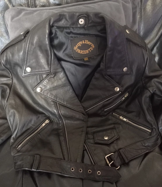 BLOUSON EN CUIR noir Serge & Hervé Pariente t.40 EUR 34,90 - PicClick FR