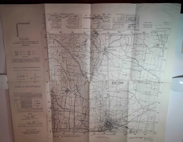 MAP MAP VOGHERA military partial reconnaissance year 1935 £11.80 ...