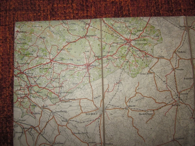 MILITARI DUTCH STAFF map 1933 scale 1:200.000 East Netherlands German ...