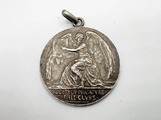 ANTIQUE WW1 SOLID Silver Society Of Miniature Rifle Clubs 1914 County ...