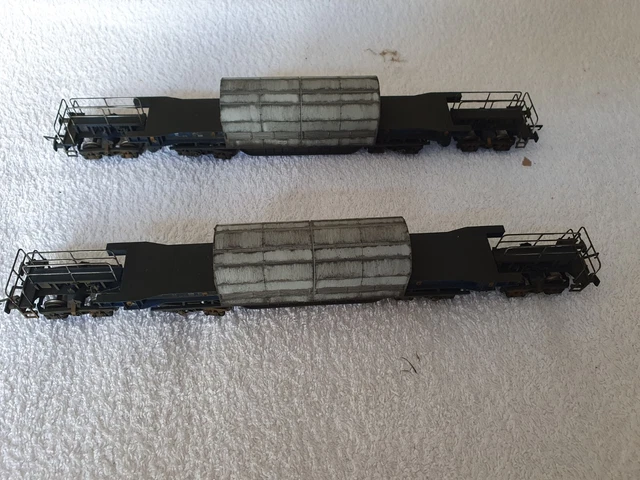 ACCURASCALE KUA NUCLEAR Flask Carrier Wagons Twin Pack "Pro Weathered ...