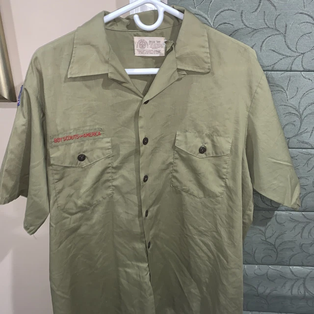 VINTAGE OLIVE GREEN BSA Boy Scout uniform shirt Short Sleeve #75A £18. ... VINTAGE OLIVE GREEN BSA Boy Scout uniform shirt Short Sleeve #75A £18. ...