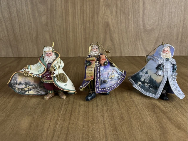 THOMAS KINKADE OLD World Santas Set Of 16 Ornament Collection Ashton ...