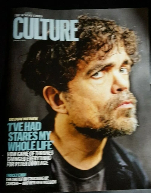 SUNDAY TIMES CULTURE. Peter Dinklage. Game Of Thrones.Tracey Emin.Sonia ...